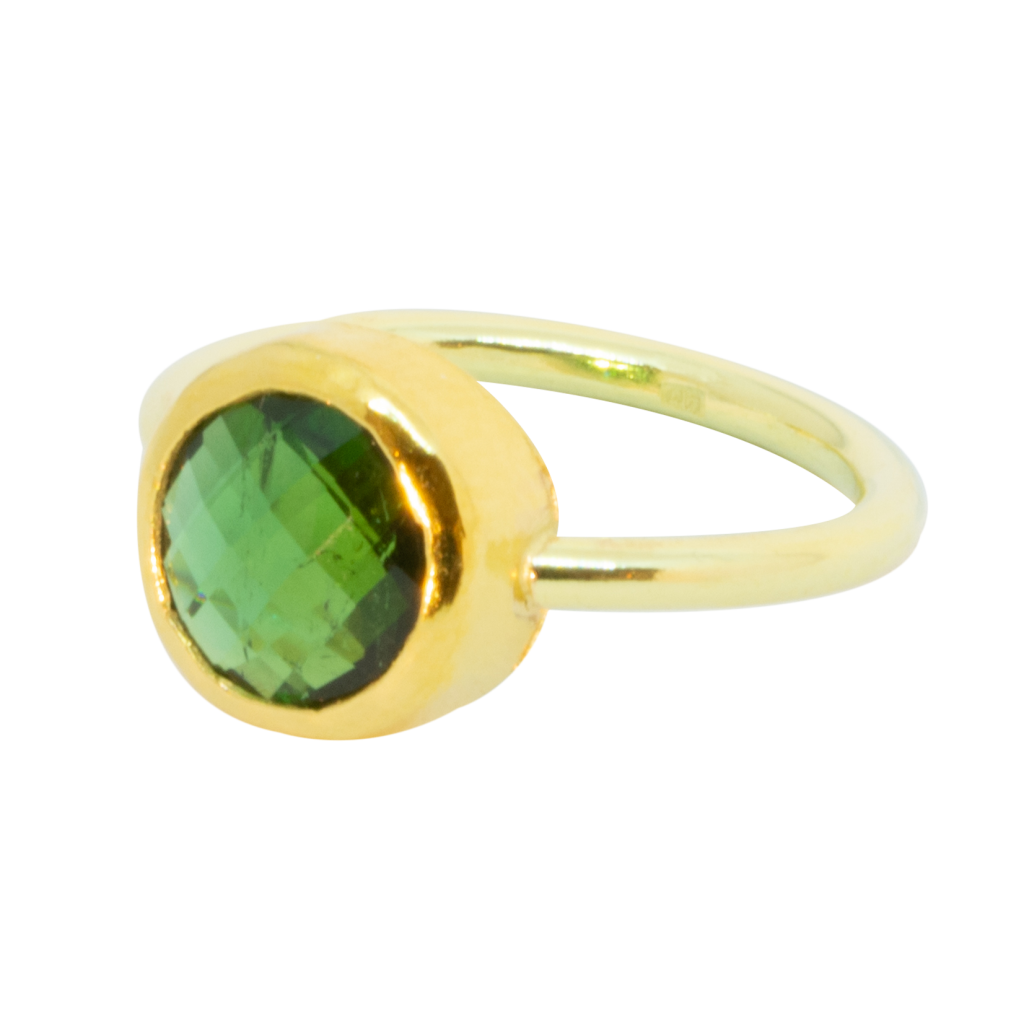 Ring met een groene toermalijn - BLGK Edelsmeden - Amsterdam